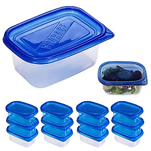 12 Pc Small Food Storage Container Meal Prep Freezer Microwave Reusable 9.5oz
