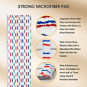 Microfiber Floor Mop for Hardwood Floor Cleaning, SEVENMAX Wet Dry Flat Mop with 3 Reusable Mop Pads and 360 Degree Rotating Floor Dust Mop Suitable for Hardwood Laminate Tile Kitchen Floor Cleaning
