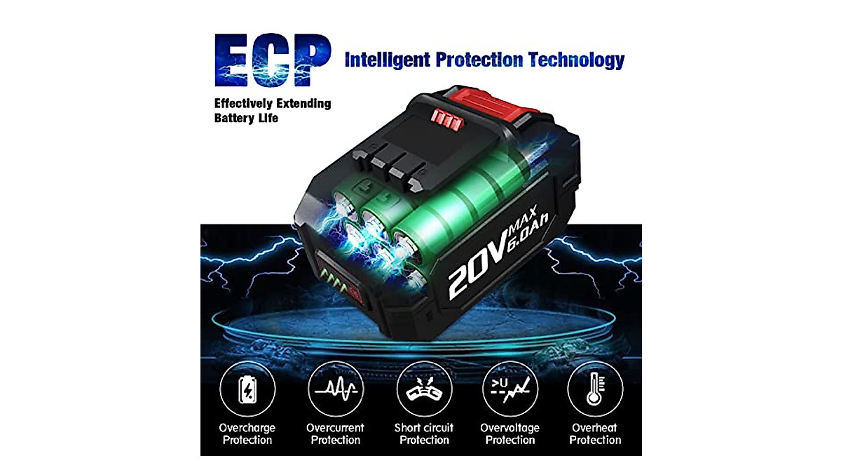 DSANKE 20V 6.0Ah Lithium Battery for KIMO Power Tools