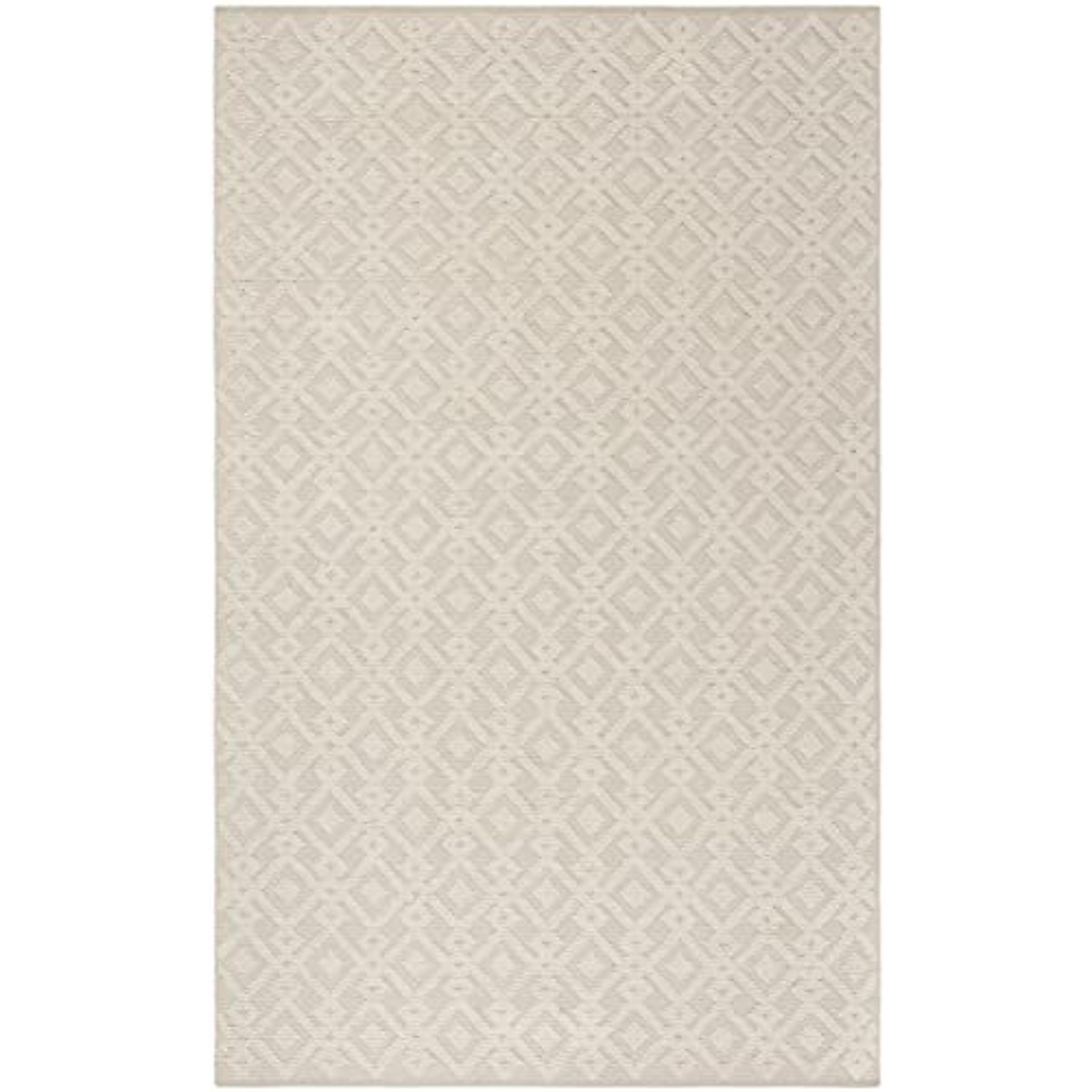 SAFAVIEH Vermont Collection Area Rug - 6' x 9', Ivory, Handmade Wool & Cotton, Ideal for High Traffic Areas in Living Room, Bedroom (VRM102A)