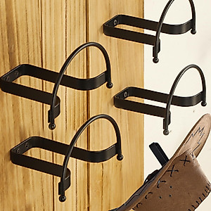 Taozun Cowboy Hat Rack 4 Packs Cowboy Hat Holder Hat Hanger Wall Mount Black Hat Hooks for Display(A Beautiful Christmas Gift)