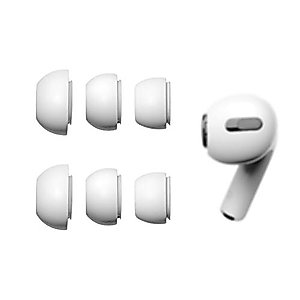 ALXCD Ear Tips Compatible with AirPods Pro & 2nd Gen Earbuds, Small/ Medium/ Large 3 Pairs Silicone Earbud Tips Ear Gel, Fit for AirPods Pro, White S/M/L