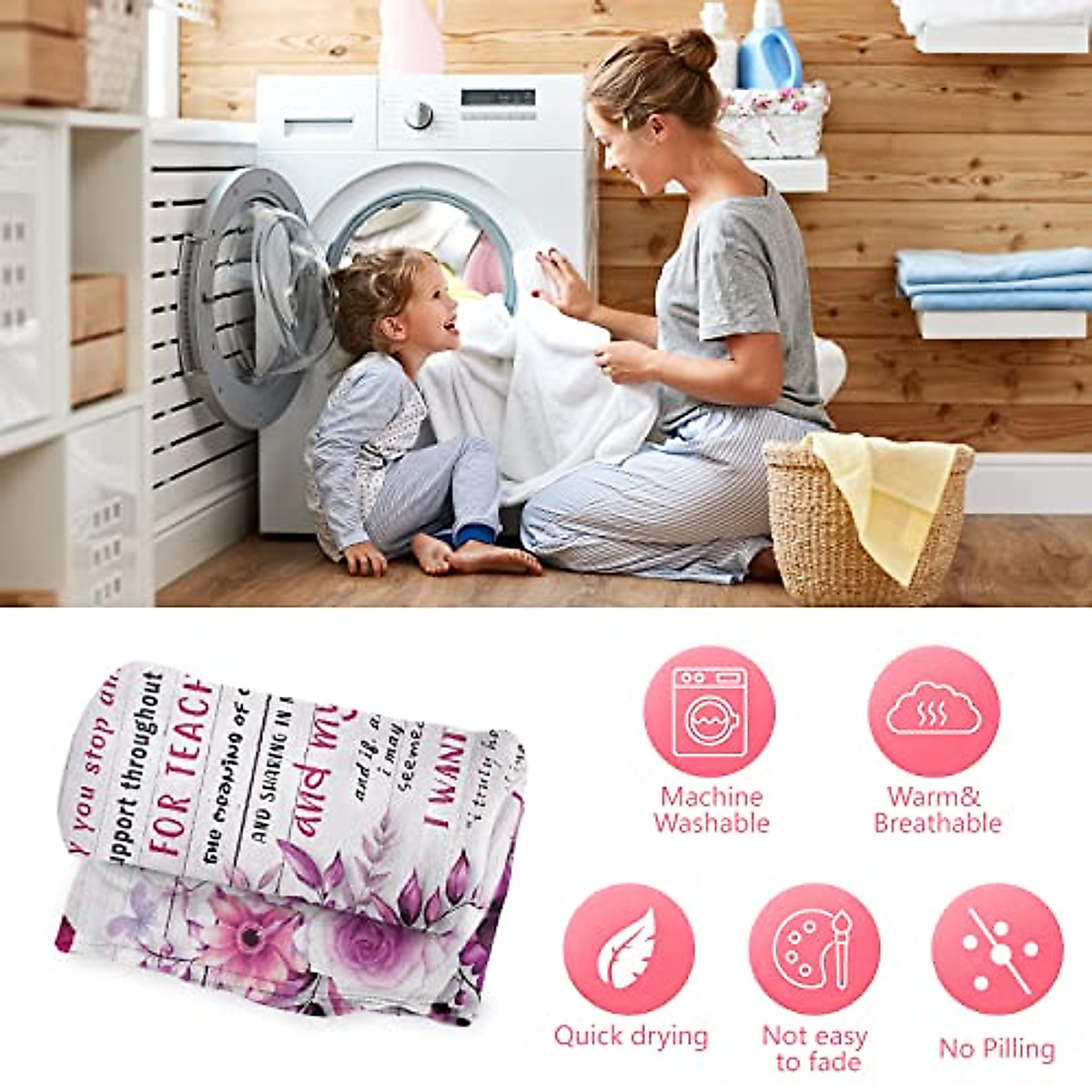 udten Gift for Mom, Mom Blanket for Great Mother Gifts Birthday Gifts for Mom from Daughter Son, The Best Mom Ever Gifts for Birthday Mother's Day Thanksgiving Day Gifts, 60"x50"