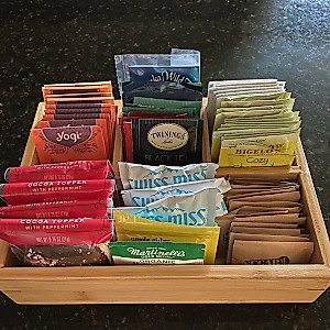 Tea Bag Holder, Tea Bag Storage Organizer, Tea Candy Basket, Sugar Packet Organizer, Coffee Station Condiment Organizer