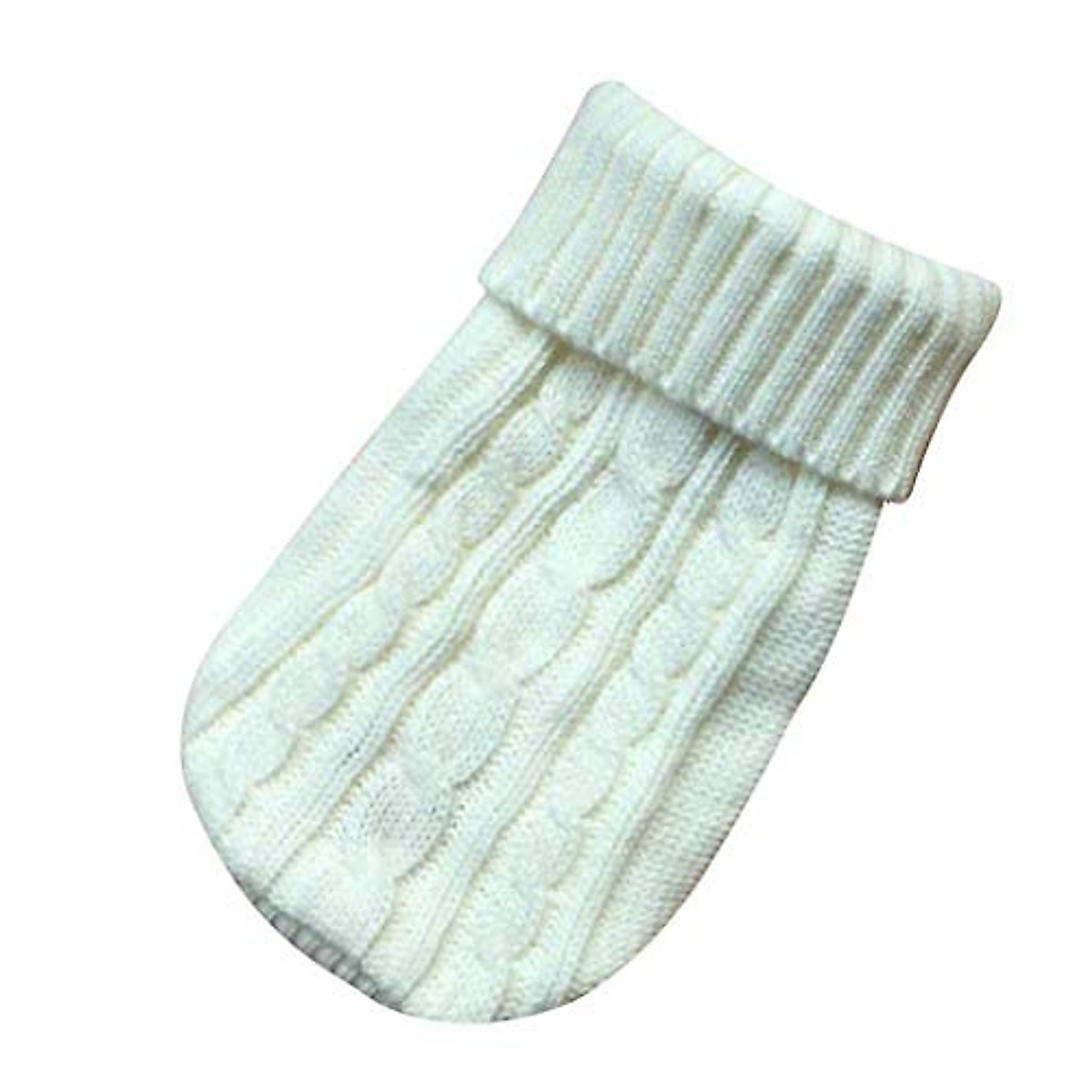 Large Dog Sweaters for Girls Cat Pet Sweater Puppy Coat Winter for Small Dogs Jacket Pet Clothes (Small, White)