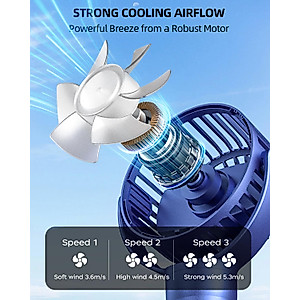 FrSara Portable Baby Stroller Fan, Stroller Fan Clip On for Baby, Safe and Quiet, 4000mAh, Baby Fan for Stroller and Car Seat, 3-Speed Adjustable, Suitable for Desks,travel,Bicycles,Camping Dark Pink