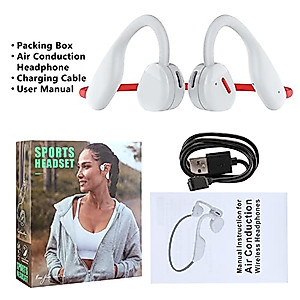 YBX.TREND Open-Ear Headphones Wireless Air Conduction Headphones Bluetooth 5.3 IPX7 Waterproof 8 Hrs Playtime Sport Headsets with Mic Answer Phone Call Music for Driving Running Hiking Yoga Bicycling
