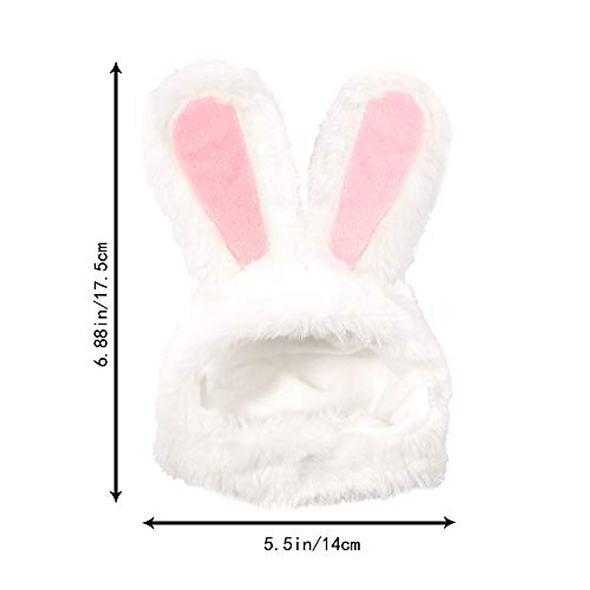 XIMISHOP Cute Costume Bunny Rabbit Hat with Ears for Cats & Small Dogs Party Costume Easter Pet Accessory Headwear