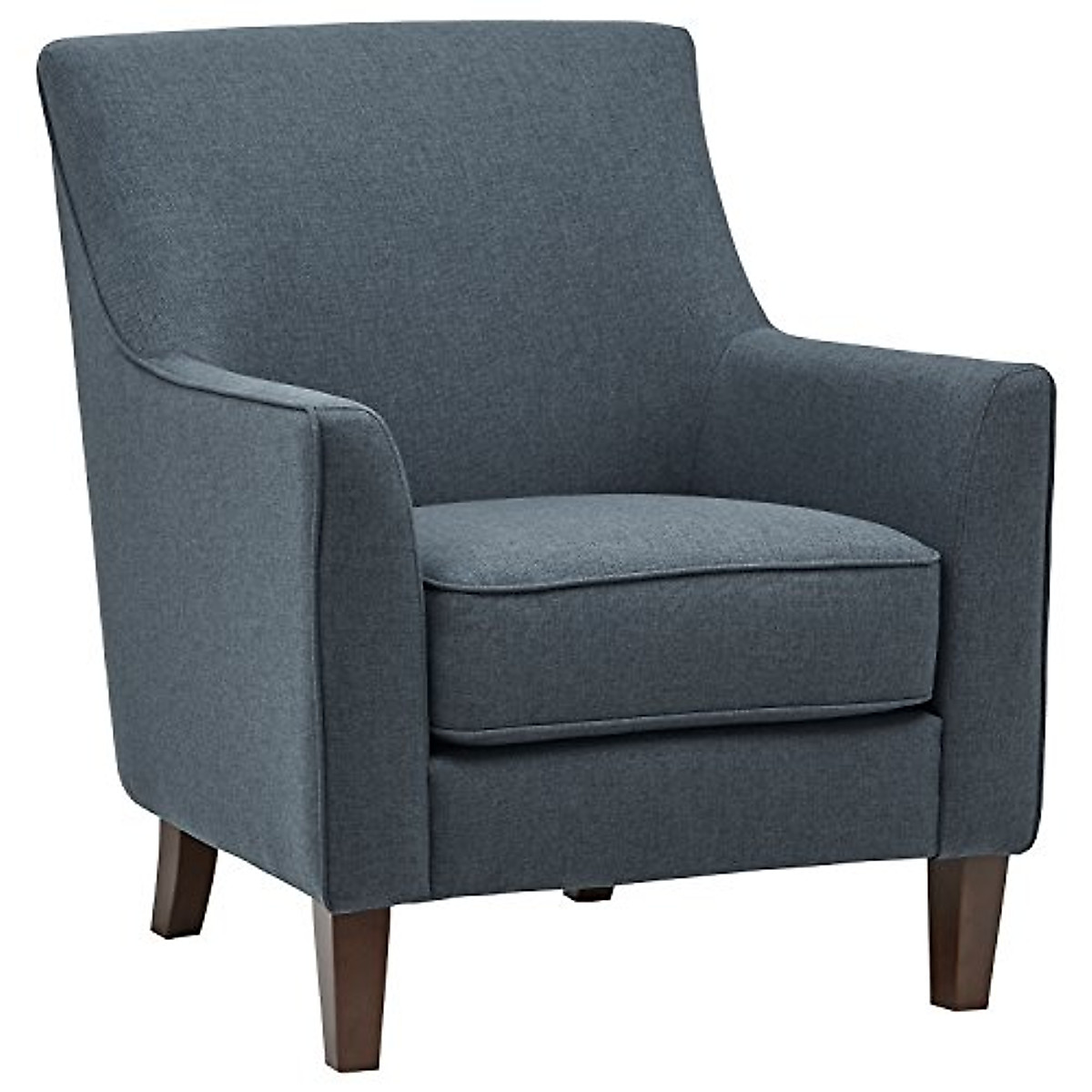 Amazon Brand – Stone & Beam Cheyanne Modern Living Room Accent Arm Chair, 30.7"W, Denim Blue