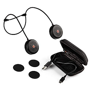 Zulu Audio Magnetic Wearable Bluetooth Speakers (Black) for Running, Bicycling, Hiking, with Microphone