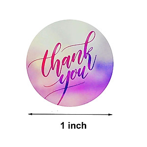 NSWDYLO Thank You Stickers Roll 500pcs Purple Thank You Seal Stickers Perfect for Business and Boutique Packages Envelope Seals Thanksgiving Holiday Gifts Wedding Party Giveaways 1” Thank You Labels
