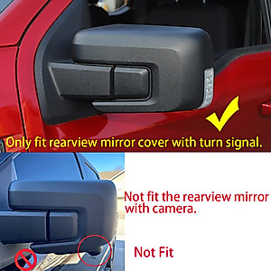 SZDEDA ABS Exterior Side Rearview Mirror Caps Cover Decorative Trim Fit for Ford F150 2021 2022 Car Accessories (Chrome)