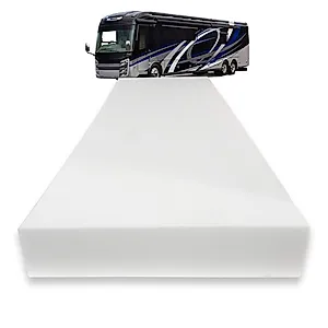 Foamma 2” x 36” x 76” Truck, Camper, RV High-Density Bunk Mattress Foam Replacement, Made in USA, Comfortable, Travel Trailer, CertiPUR-US Certified, Cover Not Included