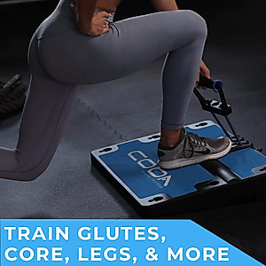 COBA Board GLUTE Trainer - Full Home Workout System, Core & Booty Exercise Machine, Portable Home Gym Resistance Band Full Body Trainer