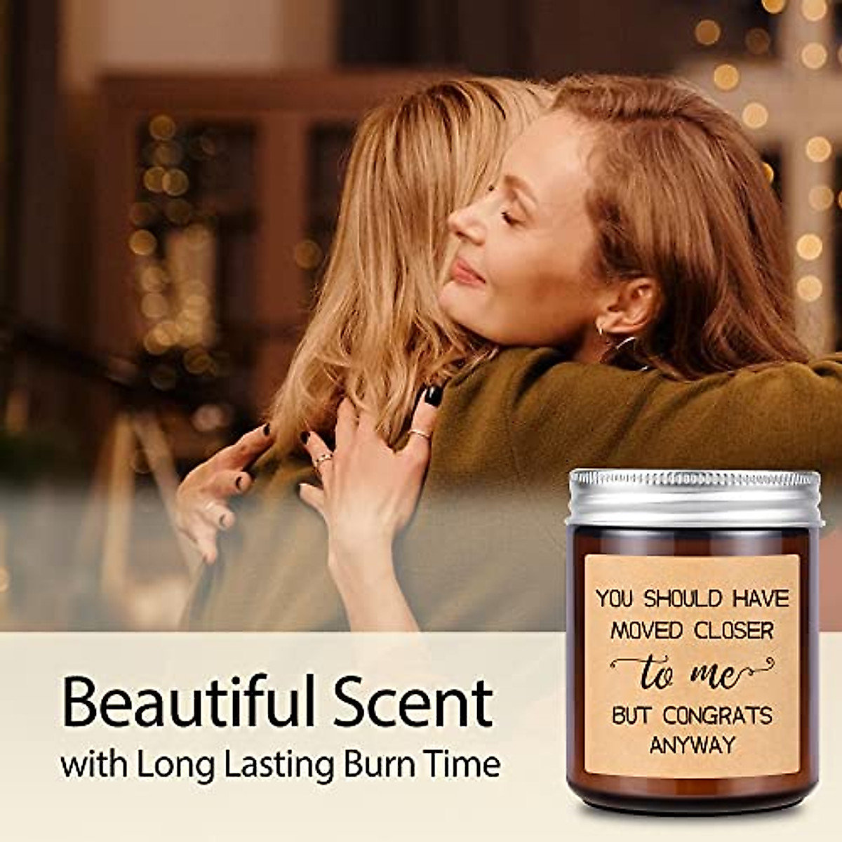 Lavender Scented Candles - Housewarming Gift for New Home, House Warming Gifts for Women, Men, Friend - Housewarming Present, New Home, New Apartment Gifts, Moving Away Gift for Best Friend Female