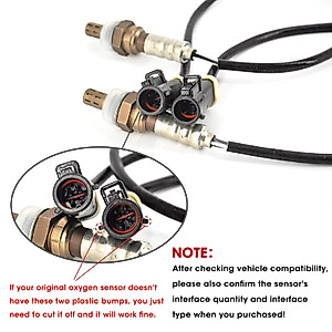 Oxygen Sensor with Socket O2 Sensor Upstream Downstream 2PCS Fit for F150 F250 F350 E150 E250 E350 Ranger Expedition Explorer Escape Tribute Lincoln Mercury Nissan Replace# 15717, 15716, 15664