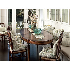 Pillow Perfect Indoor Finders Keepers Peacock Chair Pads, 2 Count (Pack of 1), Blue