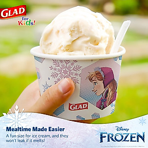 Glad for Kids Disney Frozen 6oz Paper Snack Bowls, Lids Not Included, 32 ct | Disney Anna and Elsa Paper Snack Bowls, Kids Snack Bowls| Kid-Friendly Paper Snack Cups for Everyday Use