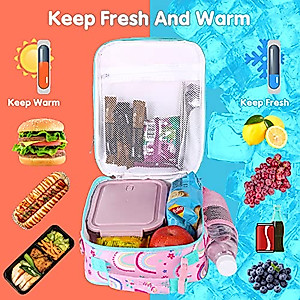 Pop Lunch Box for Girls Kids School Lunch Bag,Back to School Supplies Pop Insulated Lunch Box Tote for Kids School Travel Gifts,School Supplies Office Leakproof Cooler Bag Reusable Lunch Box Girls