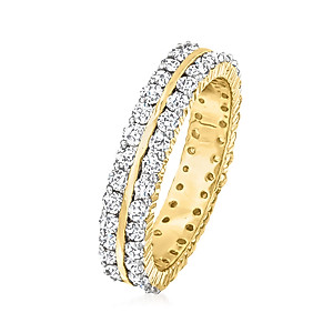 Ross-Simons 2.00 ct. t.w. Diamond 2-Row Eternity Band in 14kt Yellow Gold. Size 8