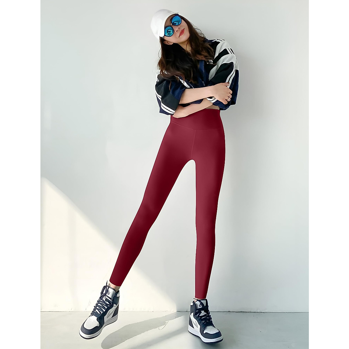 Blisset 3 Pack High Waisted Leggings for Women-Soft Athletic Tummy Control Pants for Running Yoga Workout Reg & Plus Size