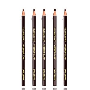 Waterproof Eyebrows Pencil Microblading Eyebrow Pen Supplies Pull Cord Peel-off Brow Pencil Create Long-Lasting Clear Wild Eyebrows (5 Dark Brown)