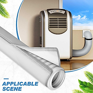 Outus 2 Pcs Air Conditioner Hose Cover Wrap - Ac Hose Duct Vent Cover Sleeve Insulated Cover for Portable Ac for 5 & 5.9 Diameter Exhaust Hoses Tube (Gray)