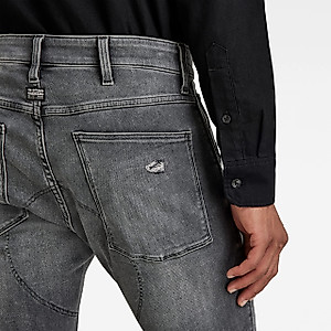 G-STAR 5620 3D Zip Knee Skinny Fit Jeans, Vintage Ripped Basalt, 32W x 34L