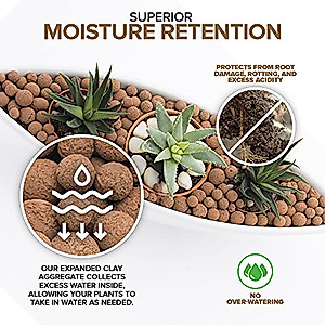 Stock Your Home 5Lbs LECA Balls Expanded Clay Pebbles Hydroponics Soil Supplies for Indoor Garden Plants - Organic Aquaponics Grow Media Drainage Layer Terrarium