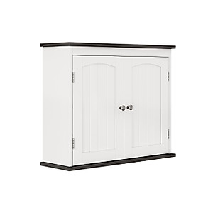 BOTLOG Bathroom Wall Cabinet, Medicine Cabinet with Door and Shelf, Wood Hanging Cabinet Over The Toilet Space Saver Storage Cabinet