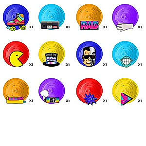 28 Piece 80s Party Hanging Swirls Decorations, Throwback 1980s Themed Party Supplies and Favors