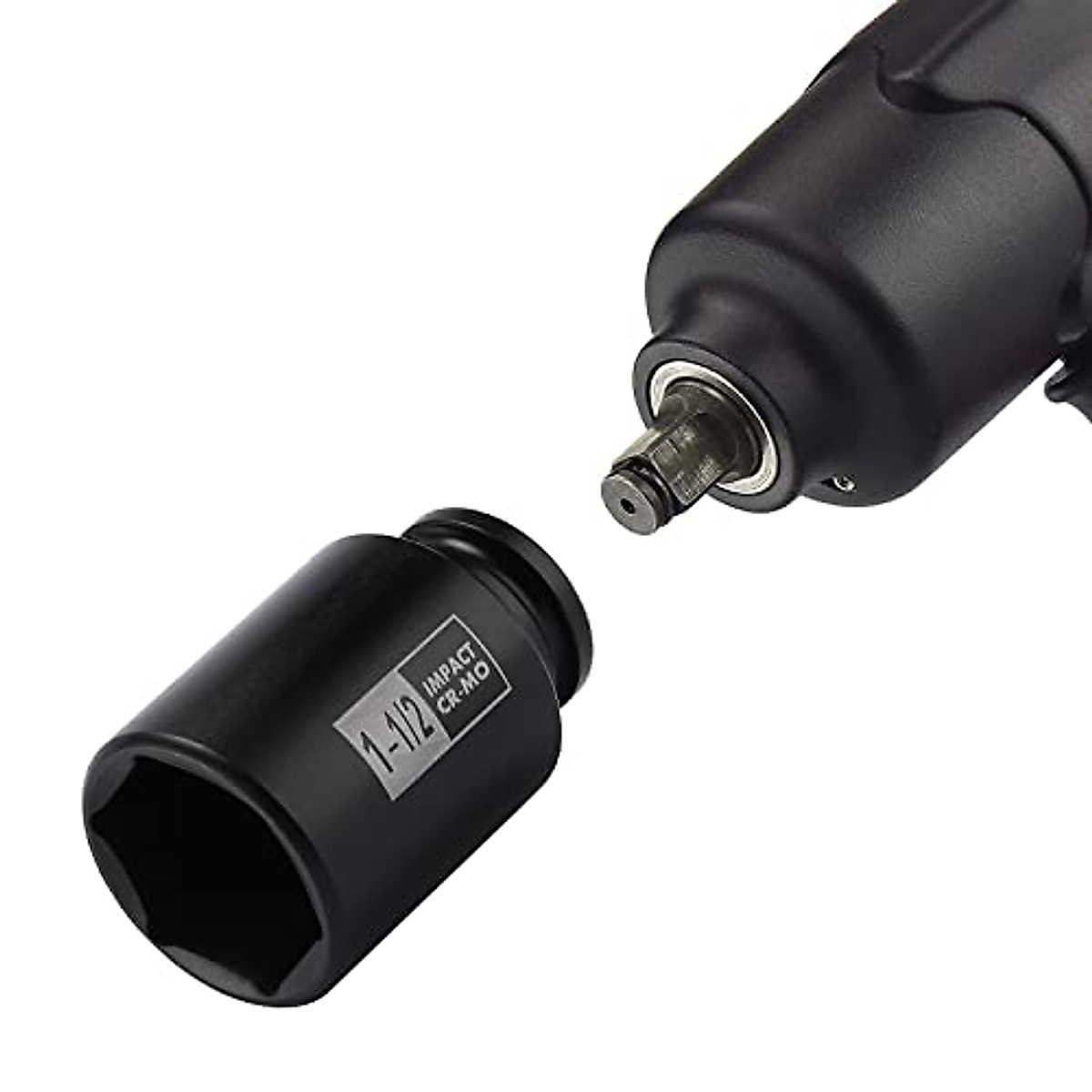 Mayouko 7PCS 1/2 Inch Drive Deep Impact Socket Set, 1-3/8" - 1-3/4", Spindle Axle Nut Sockets, SAE, Deep, 6-Point, CR-MO