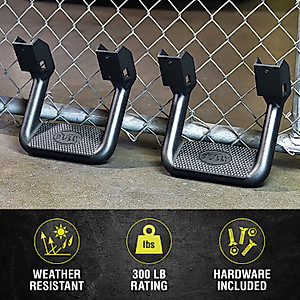 Bully BBS-1103 Truck Black Powder Coated Side Step Set, 2 Pieces (1 Pair), Includes Mounting Brackets - Fits Various Trucks from Chevy (Chevrolet), Ford, Toyota, GMC, Dodge RAM and Jeep