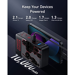 Anker GaNPrime Power Bank, 2-in-1 Hybrid Charger, 10,000mAh 30W USB-C Portable Charger with 65W Wall Charger, Works for iPhone 15/15 Plus/15 Pro/15 Pro Max/14/13, Samsung, Pixel, MacBook, Dell