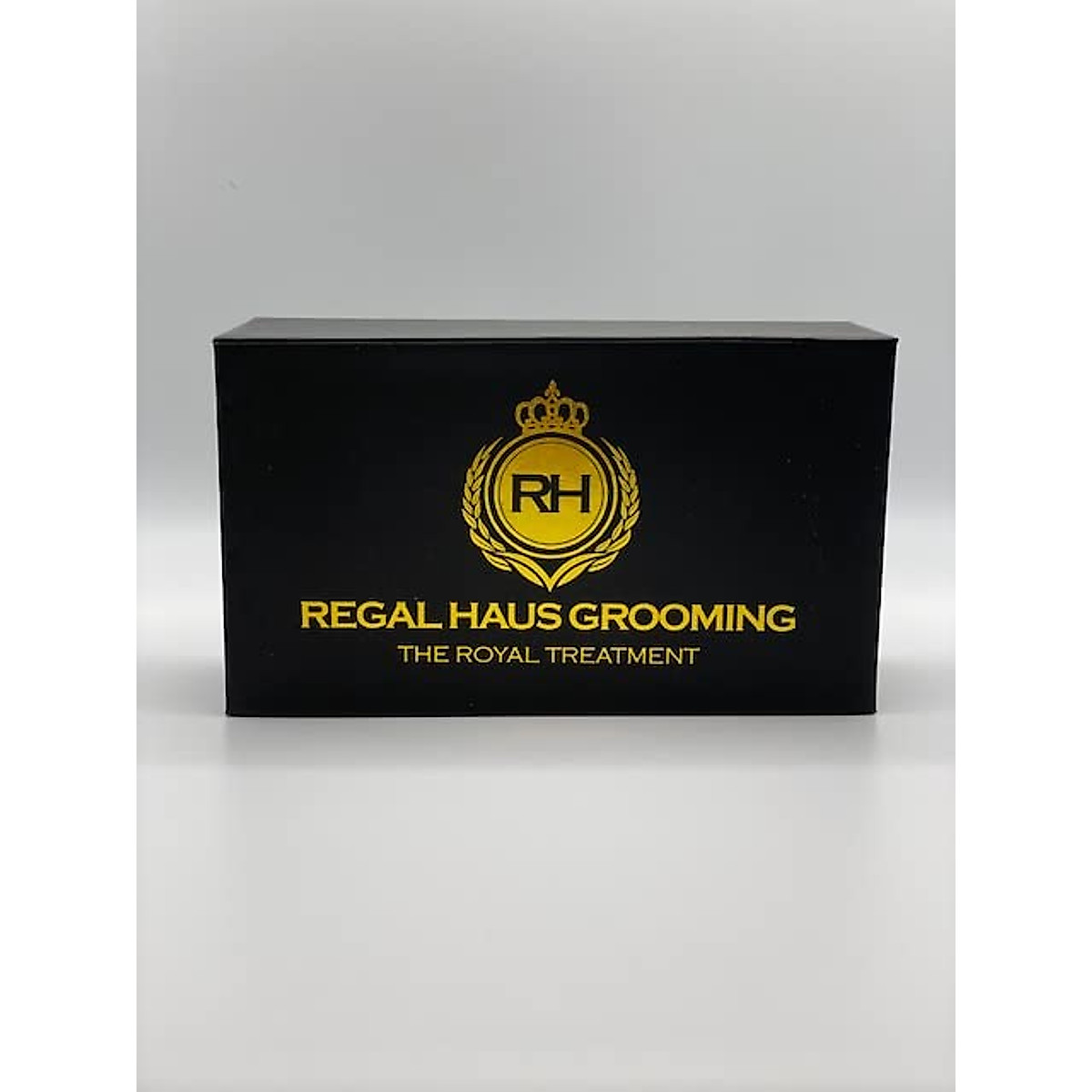 Regal Haus Grooming Premium Barber Quality Boar Bristle Beard and Mustache Brush for Men with Reusable Box- Grooming Care Products for Men - Comb Beard Oil or Balm Through Facial Hair - Military Style