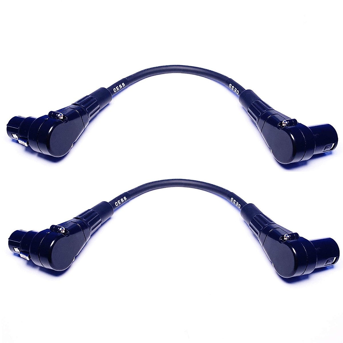 CESS-039 Right-Angel 3-Pin XLR Female to Male Extension/Patch Cable, 2 Pack