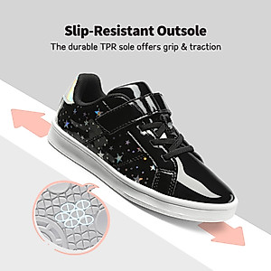 DREAM PAIRS Girls Boys Sneakers Tennis School Shoes Casual Walking Storybook Footwear for Little/Big Kids,Size 2 Little Kid,Black,SDFS2210K