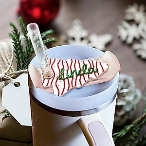 Christmas Tree Tumbler Name Tag, Customized Tumbler Name Tags, Christmas Tumbler Name Plate, Personalized Name ID Tags for 30oz 40oz Tumblers, Quencher Tumbler Name Plate