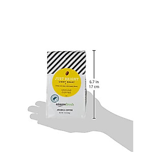 AmazonFresh Just Bright Ground Coffee, Light Roast, 12 Ounce