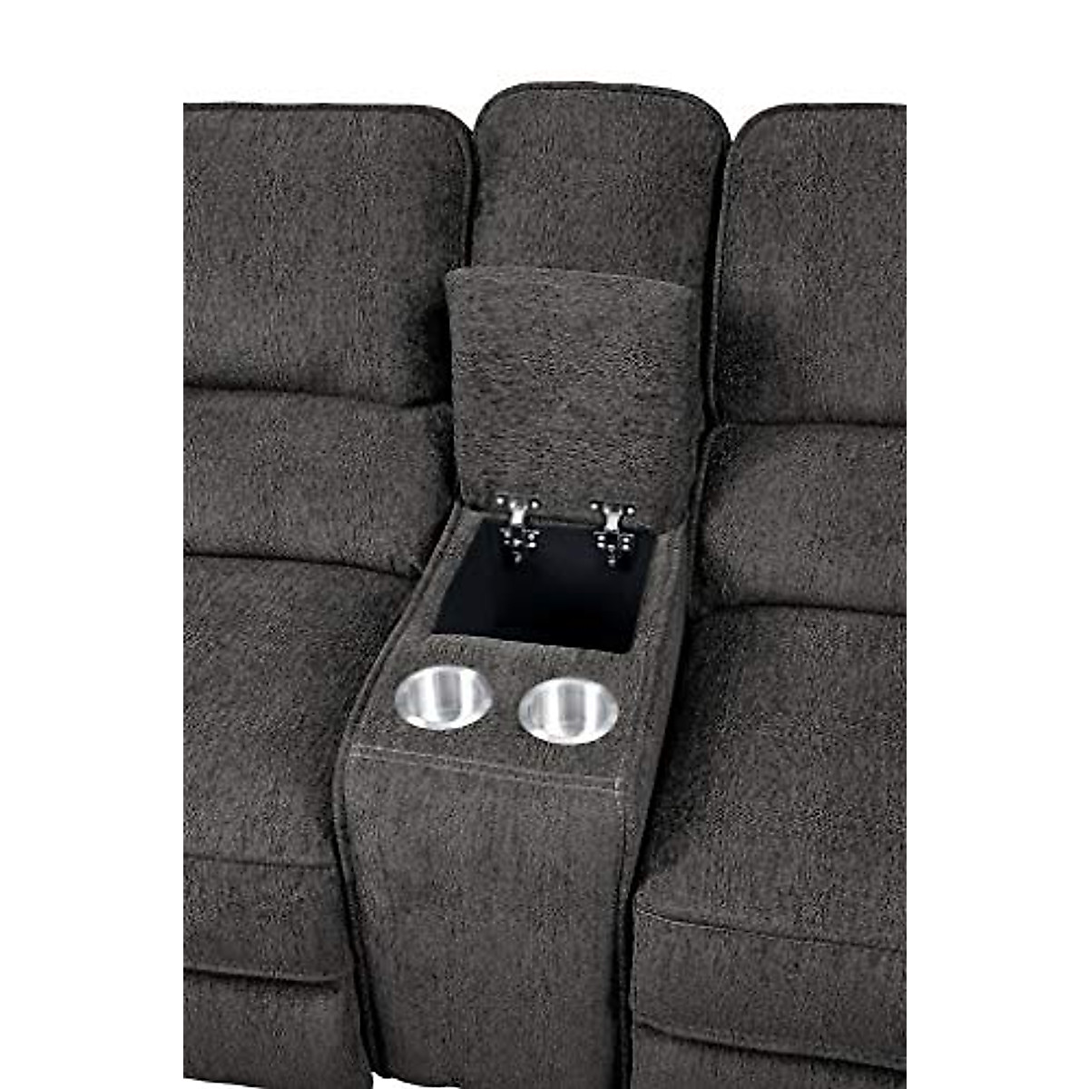 Homelegance Borneo 86" Double Reclining Loveseat (Manual), Chocolate
