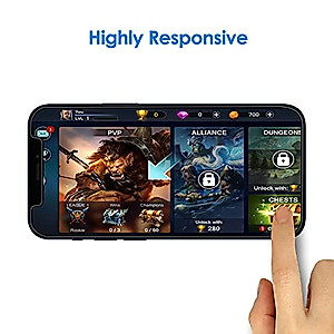 JETech Screen Protector Compatible with iPhone 12/12 Pro 6.1-Inch, Tempered Glass Film with Easy-Installation Tool, 2-Pack