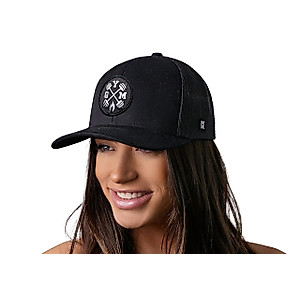 HAKA Gym Hat – Workout Trucker Hat for Men & Women, Adjustable Baseball Cap, Mesh Snapback, Outdoor Golf Hat - Black