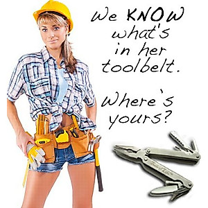 Tools of Life® Multitool Deluxe Black-Multi Tool Pouch Folding Hand Tool, Multifunction, Multipurpose Survival Tool with Gift Box