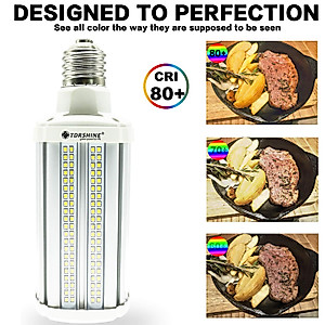 54W LED Corn Light Bulb Super Bright（400 Watt Equivalent 7020 Lumens 5000K E40 Large Mogul Base Large Area Cool Daylight White for Indoor Garage Warehouse High Bay Barn Parking Lot Patio