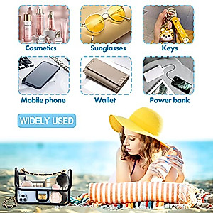 Ayieyill Clear Purses for Women Stadium Approved Crossbody, Clear Purse Handbags for Working Concert Sports Event Clear Bag Turn Lock （Black）