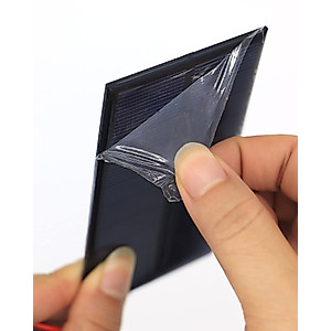 FellDen Micro Solar Panels with Wire, 5PCS 5V 200mA Photovoltaic Solar Cells Kit 110mmx60mm / 4.33''x 2.36''