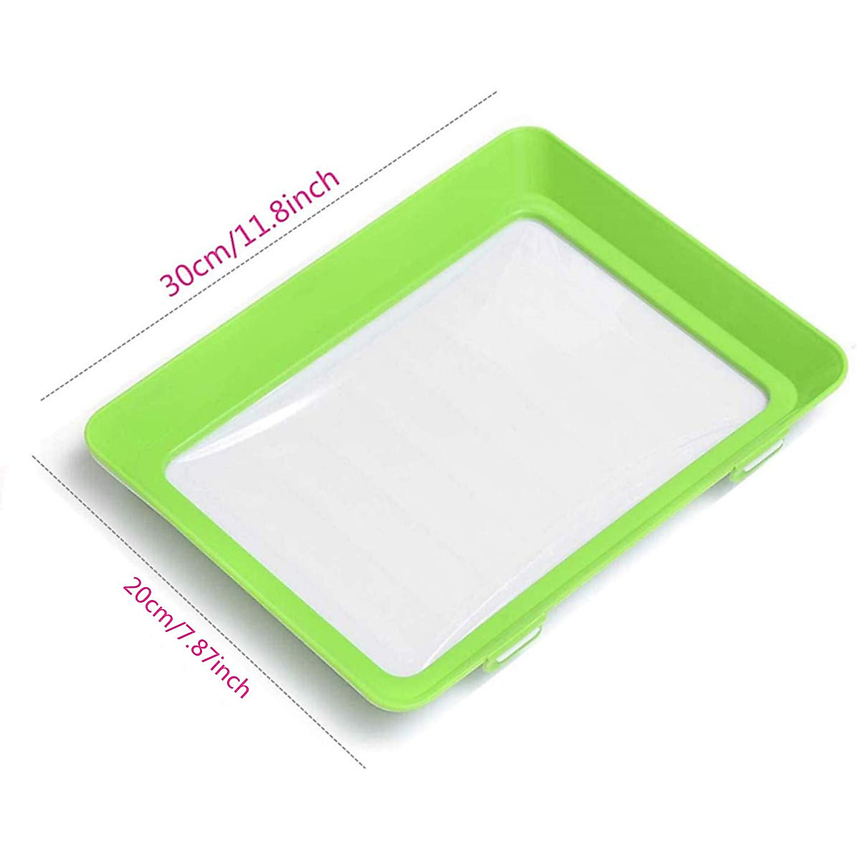 Food Plastic Preservation Tray,Stackable Food Tray Reusable Creative Food Preservation Tray for Food Preservation 2 Pack