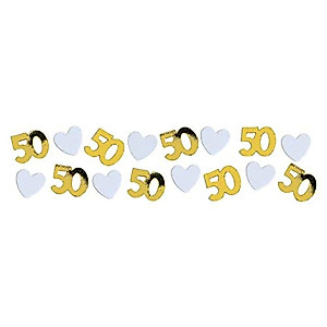 Amscan Gold 50th Year Anniversary Confetti Pack, 1 pack