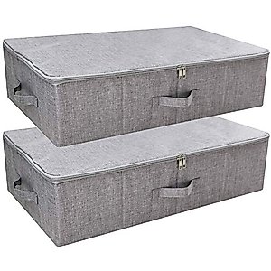 iwill CREATE PRO Underbed Storage Bins, Dark Gray, Pack of 2