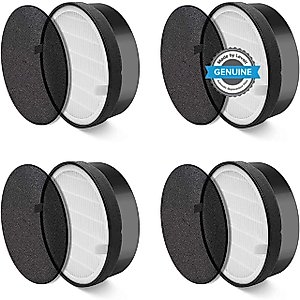 LEVOIT LV-H132 Air Purifier Replacement Filter, 3-in-1 Nylon Pre-Filter, High-Efficiency Activated Carbon, LV-H132-RF, 4 Pack